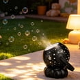 Szubyfq Rechargeable Bubble Machine - 7 Color LED Light, 10 Large Wands ...