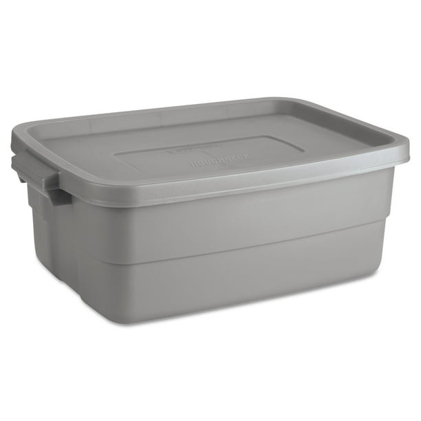 Rubbermaid Roughneck Storage Box, 10 gal, Steel Gray - Walmart.com