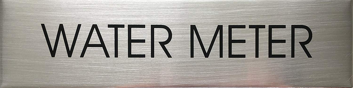 WATER METER SIGN (BRUSHED ALUMINUM) - Walmart.com