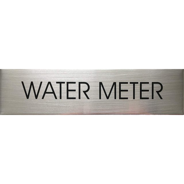 WATER METER SIGN (BRUSHED ALUMINUM) - Walmart.com