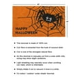 RugSmith Black Machine Tufted Happy Haloween Spider Web Doormat, 18" x ...