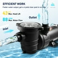 VEVOR Swimming Pool Pump 2.0HP 115V 1500W, Single Speed Pumps for Above ...