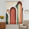 Abstract Boho Sheer Curtains 72" Long for Living Room, Vintage ...