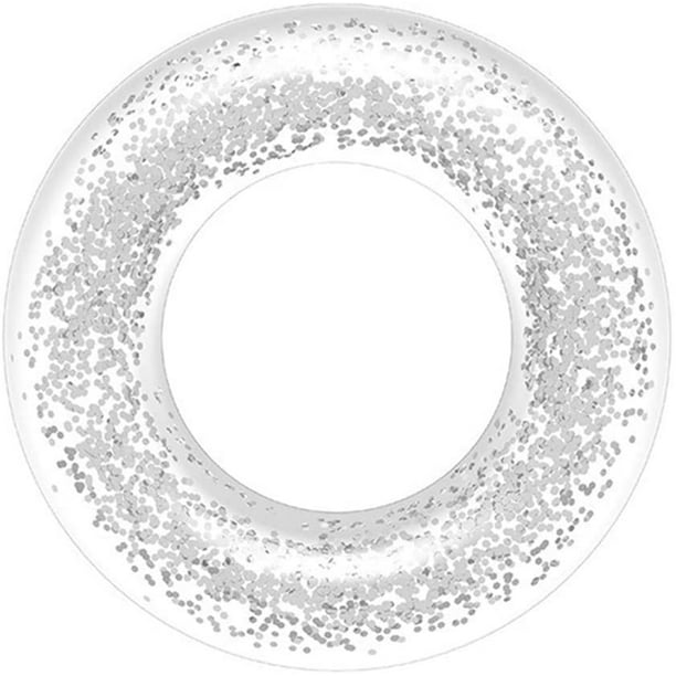 Inflatable Pool Float , Clear Float Tubes, Glitter Swimming Ring, Pool ...