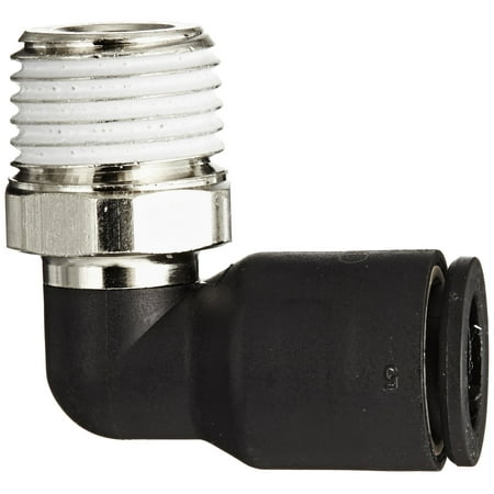 Legris 3109 08 13 Nylon & Nickel-Plated Brass Push-to-Connect Fitting, 90 Degree Elbow, 5/16" or ...