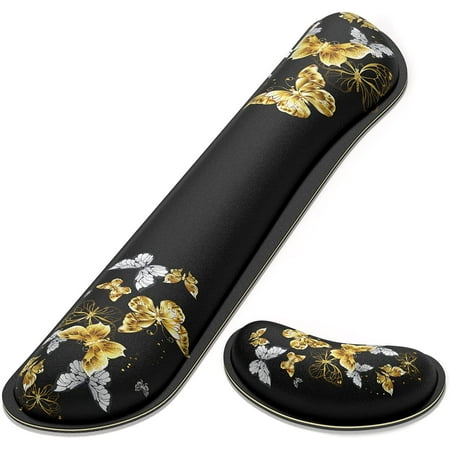 Dapesuom Enlarge Keyboard Wrist Rest Pad,Memory Foam Set Wrist Cushion ...