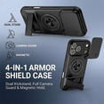 4-in-1 Protective Case with Camera Slider, 360° Ring Grip & Kickstand ...
