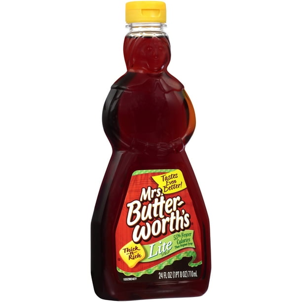 Mrs. Butterworths Lite Syrup 24 Fl Oz Plastic Bottle - Walmart.com ...