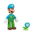 Nintendo Super Mario Ice Luigi Action Figure, 4 Inch Articulated, Ice ...