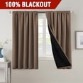 100% Blackout Curtains for Bedroom with Black Liner Full Room Darkening ...