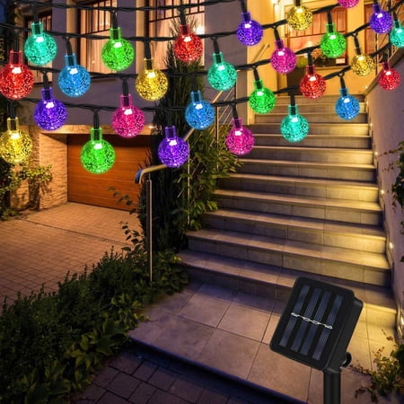 Light Chain Solar Outside, Colorful Led Light Chain Outside Crystal ...