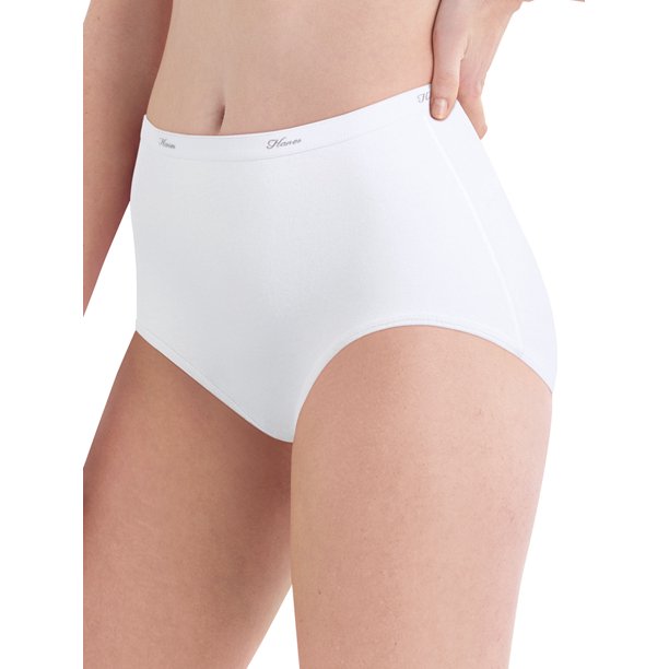 Hanes Hanes Womens Cotton Brief Panties 10 Pack