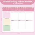 Weekly To Do List Notepad, Undated Planner with 52 Sheets (8.5''x11 ...