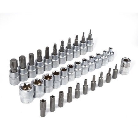 34 Piece Torx Socket Set I E4-E20 Nut Set I T10-T60 Torx Socket Set I ...