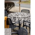 54x54 Square Tablecloth, Farmhouse Black Outdoor Tablecloth with ...