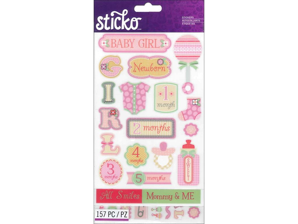 EK Sticko Sticker Flip Pack Baby Girl - Walmart.com