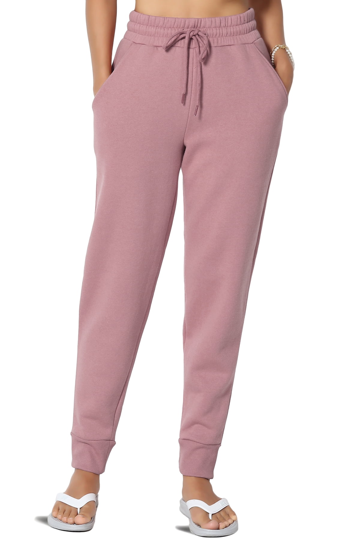 TheMogan Women's S~3X Active Lounge Drawstring Elastic High Waist ...