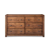 Grain Wood Furniture Montauk 6-Drawer Dresser, Rustic Walnut - Walmart.com
