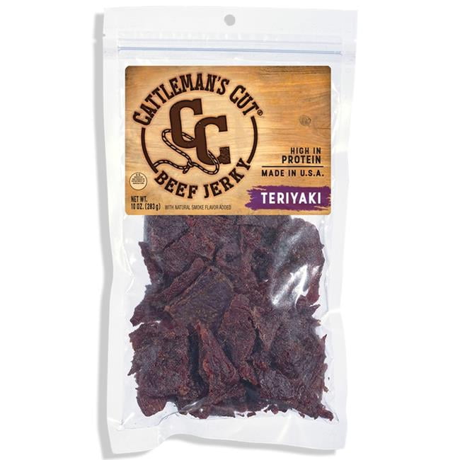 Cattlemans Cut 10 oz Bagged Teriyaki Beef Jerky - Case of 6 - Walmart.com