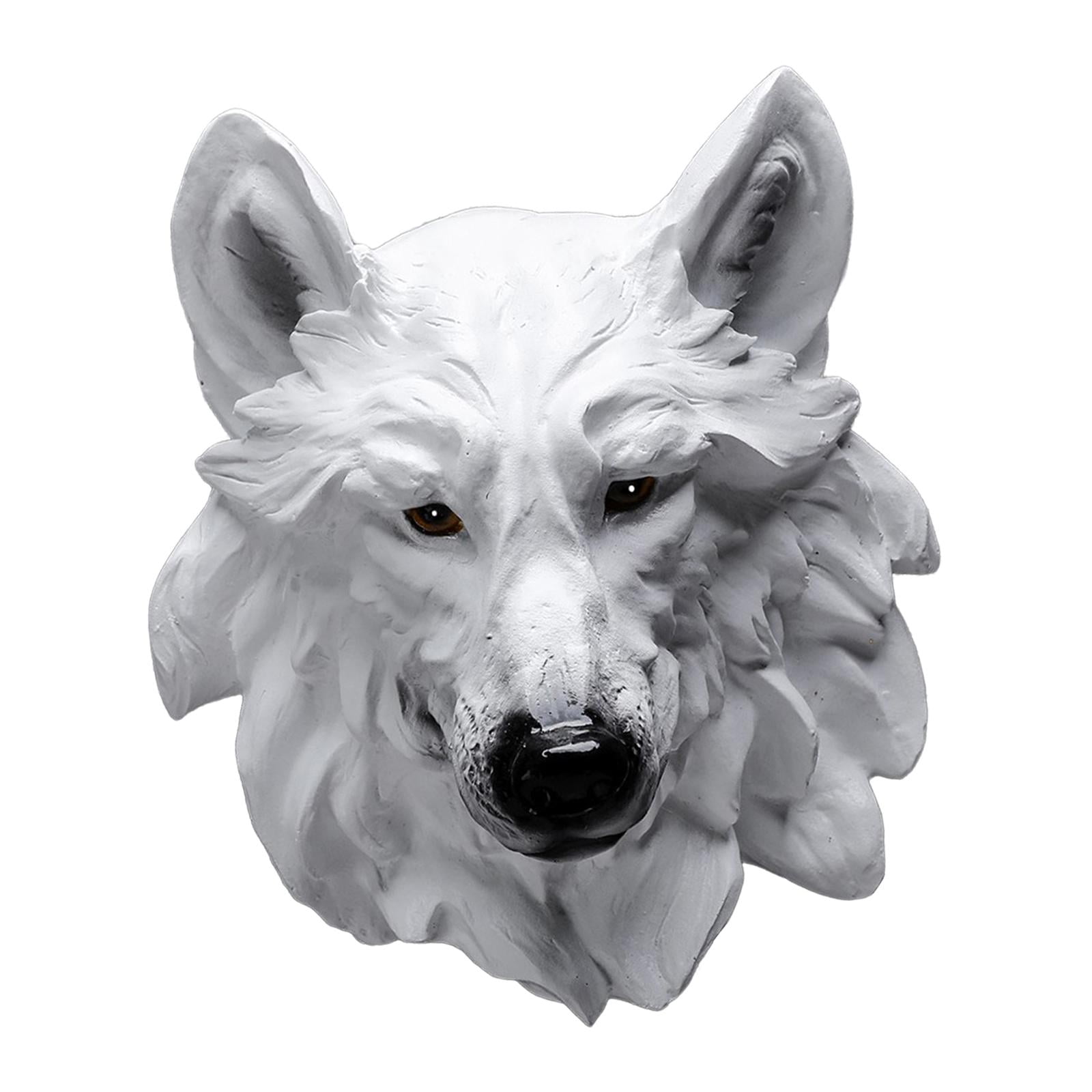 3D Animal Wolf 3D Head Wall Art Decorations Bust Wall Statue for ...