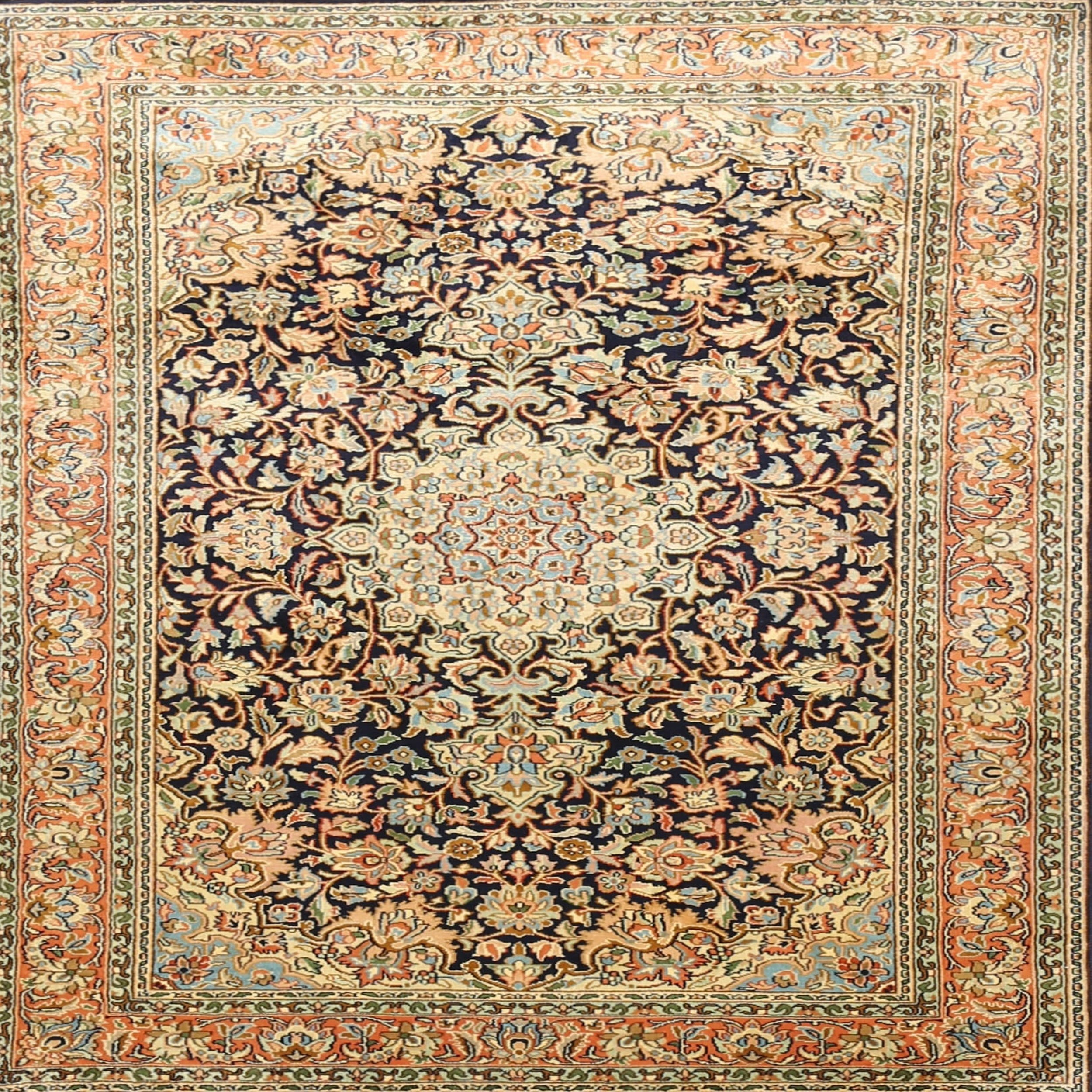 Ahgly Company Indoor Square Traditional Sienna Brown Medallion Area ...