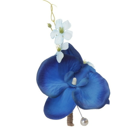 HEVIRGO Groom Brooch Pastoral Orchid Realistic Flower High-end ...