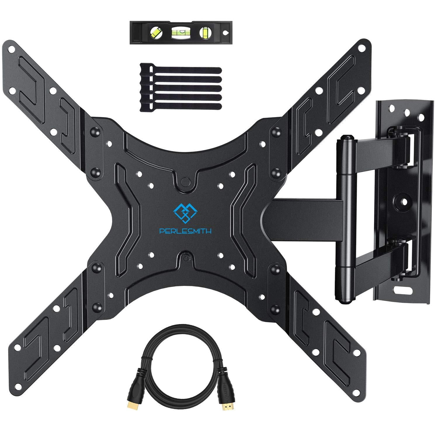 PERLESMITH TV Wall Mount For 23 55 Inch TVs With Swivel And Extends PERLESMITH TV Wall Mount For 23 55 Inch TVs With Swivel And Extends