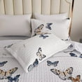 3-Piece Farmhouse Butterfly Lightweight Summer Quilt Set King Size (1 ...