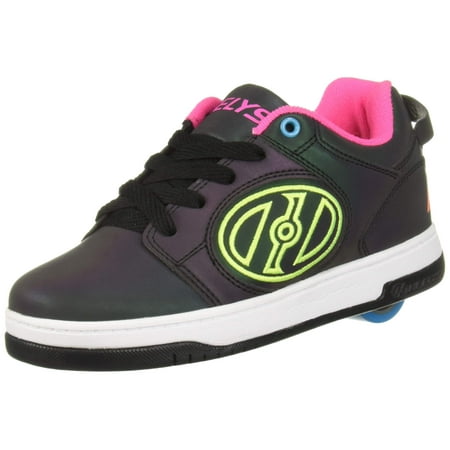 Heelys Girls' Voyager Tennis Shoe, Black Reflective Yellow/Neon Pink, 5 ...
