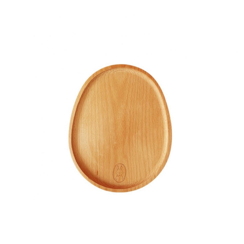 Easter Egg Shape Tray, Wooden Food Dinner Plates, Decorative Economic ...