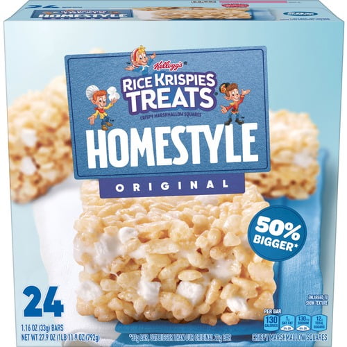 Rice Krispies Homestyle Original Treats - Individually Wrapped ...