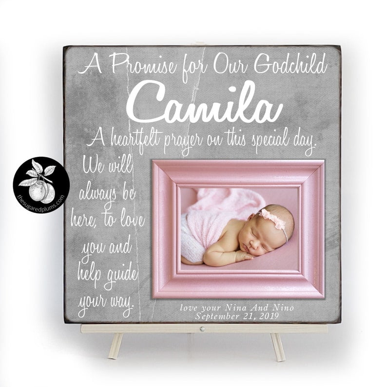 Personalized Baptism Gift for GIRL, Christening Picture Frame for ...