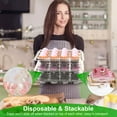 Moclever 20Pcs Cupcake Boxes 12 Count, Disposable Clear Plastic Cupcake ...