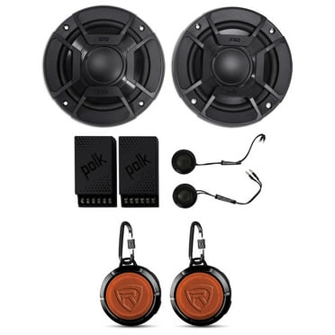 (2) Polk Audio DB402 4" 270w Car/Marine/ATV/Motorcycle Speakers+Speaker ...