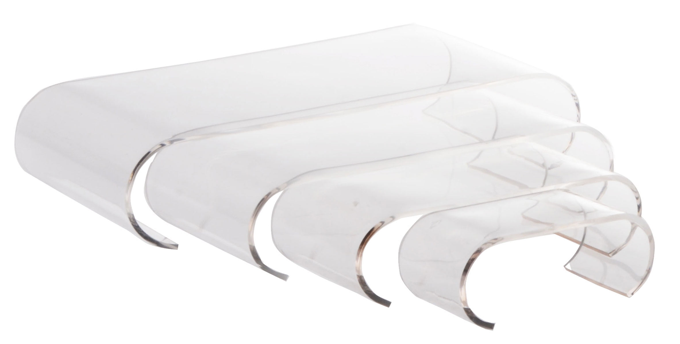 Acrylic Risers for Counters, Set of 8 Display Stands with Curved Design ...