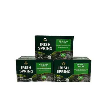 Irish Spring Original Clean Bar Soap for Men, Body, Hand, Face, 4oz ...