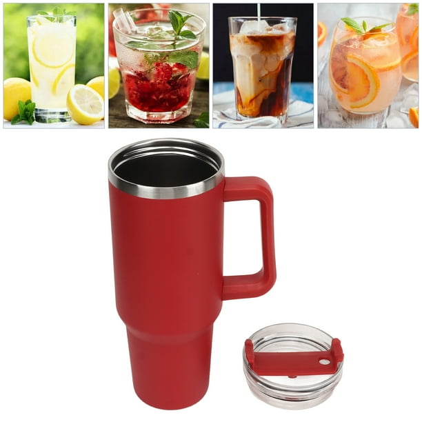 40oz Stainless Steel Vacuum Insulation Water Mug With Handle And Straw ...