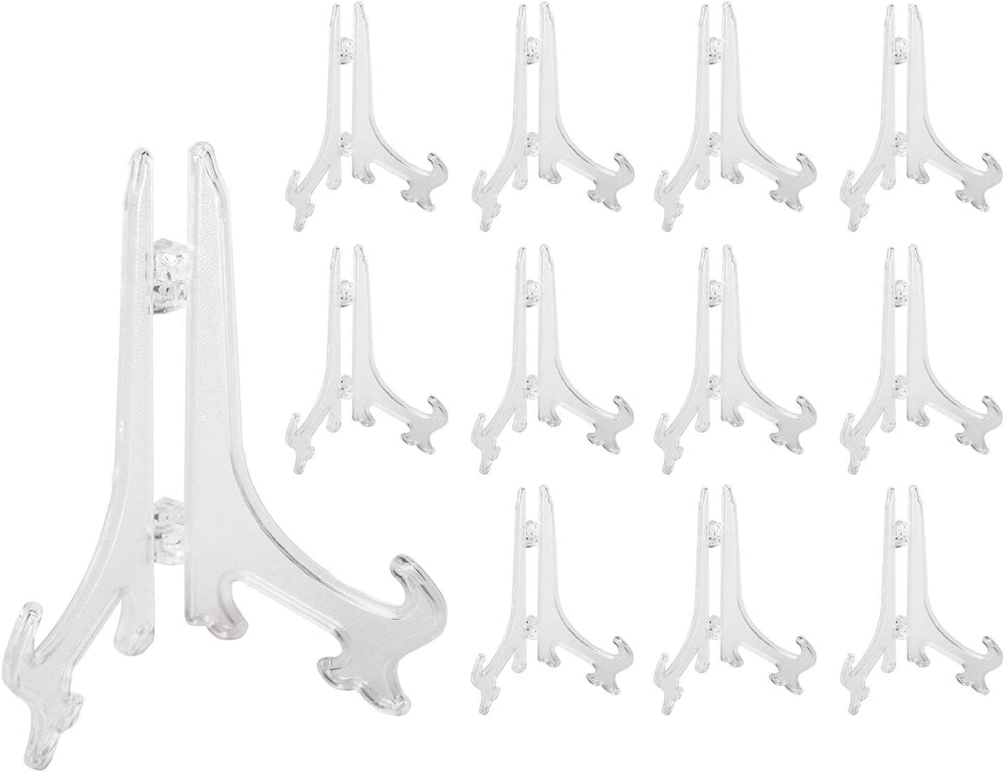 Plastic Easels 12 Pack Clear Easel Stands Easel Display Stand for Photo ...