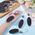10Pcs Iron Plastic Keychains Oval Platinum Black 160mm DIY - Walmart.com