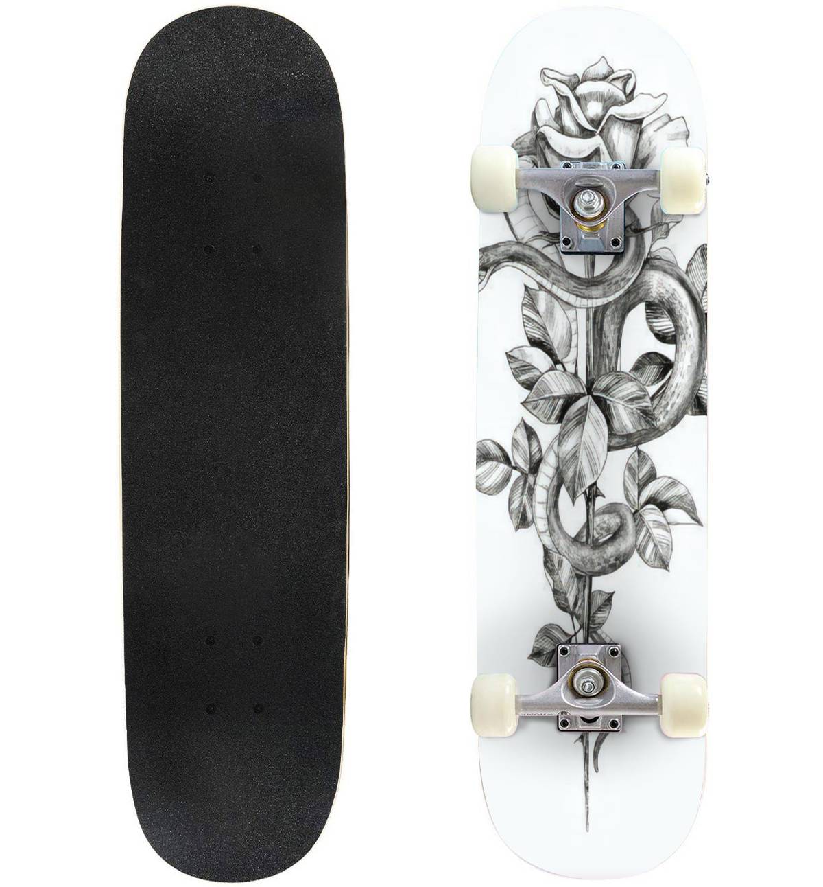 Twisted Snake with rose on high stem stock Outdoor Skateboard ...