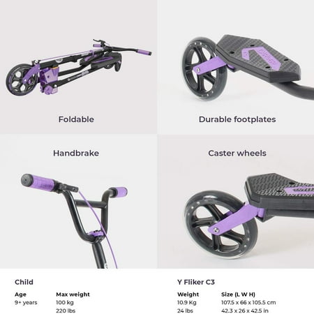 Yvolution Y Fliker Carver C5 | Trottinette à dérive autopropulsée à ...