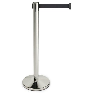 Costway 6Pcs Stanchion Posts, Queue Pole with Retractable Red Belt ...