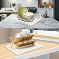 Large Stone Dish Drying Mat for Kitchen Counter, 24x16 Inches Foldable ...