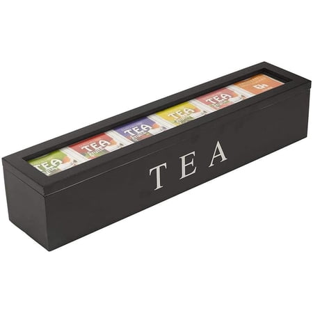 Tea box made of bamboo tea box with 6 compartments Tea bag box made of ...