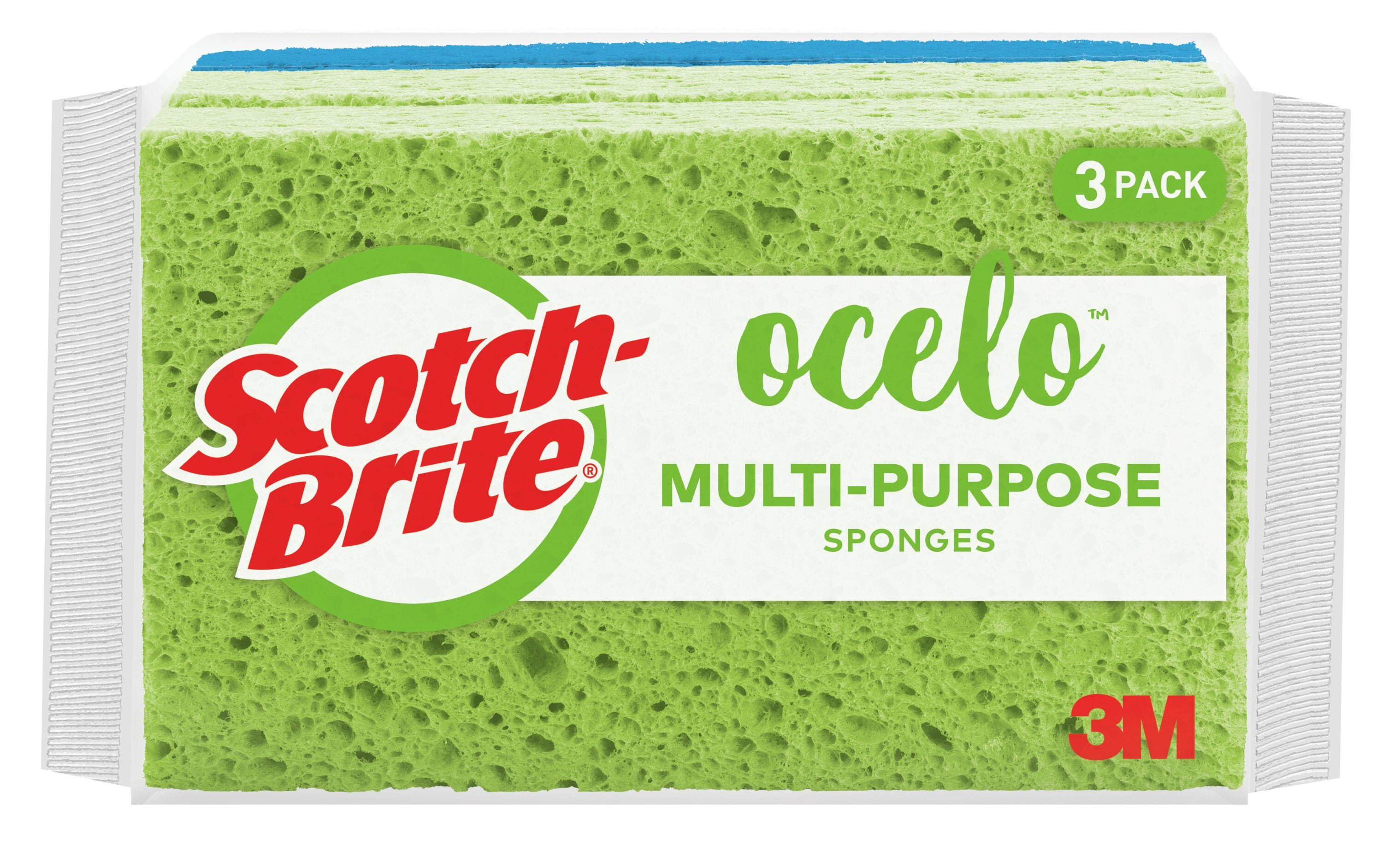 Scotch-Brite ocelo Antimicrobial Handy Sponge 3 Pack, Bacteria Odor ...