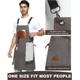 Kitchen Apron - 3 Large Pockets, Cross Back Apron With Adjustable ...