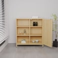 GDF Studio Bamboo Storage Cabinet with Single Door and Open Shelves ...