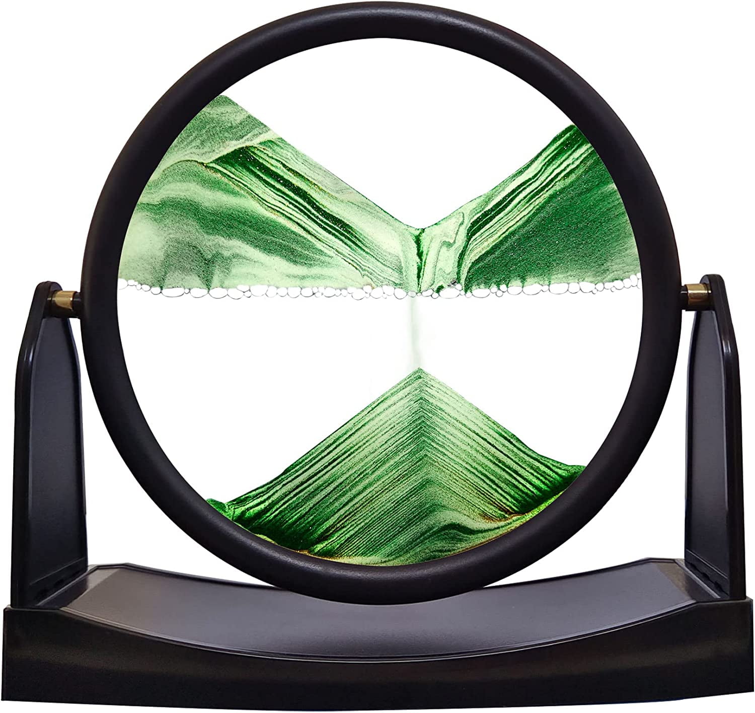 Aoderun Moving Sand Art Picture Round Glass Sand Art Liquid Motion ...