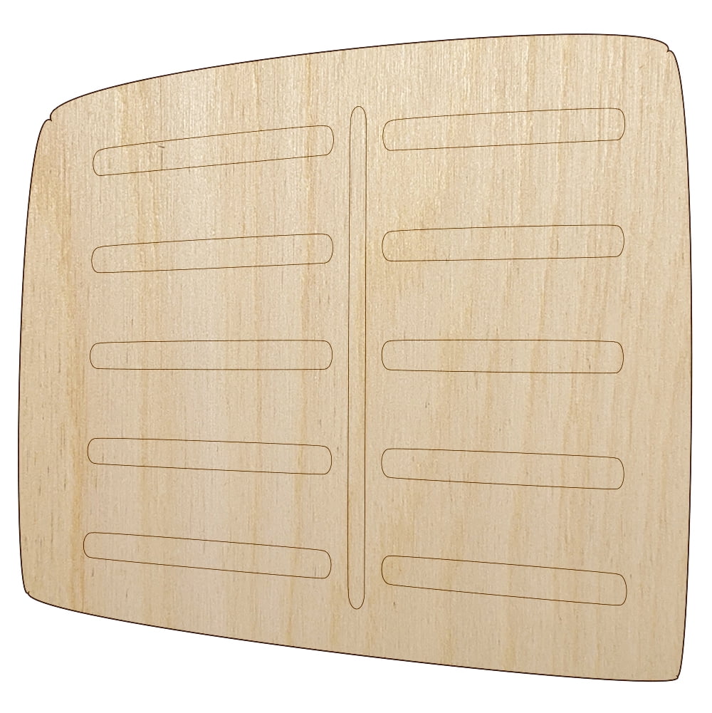 Book Journal Planner Study School Symbol Wood Shape Unfinished Piece ...