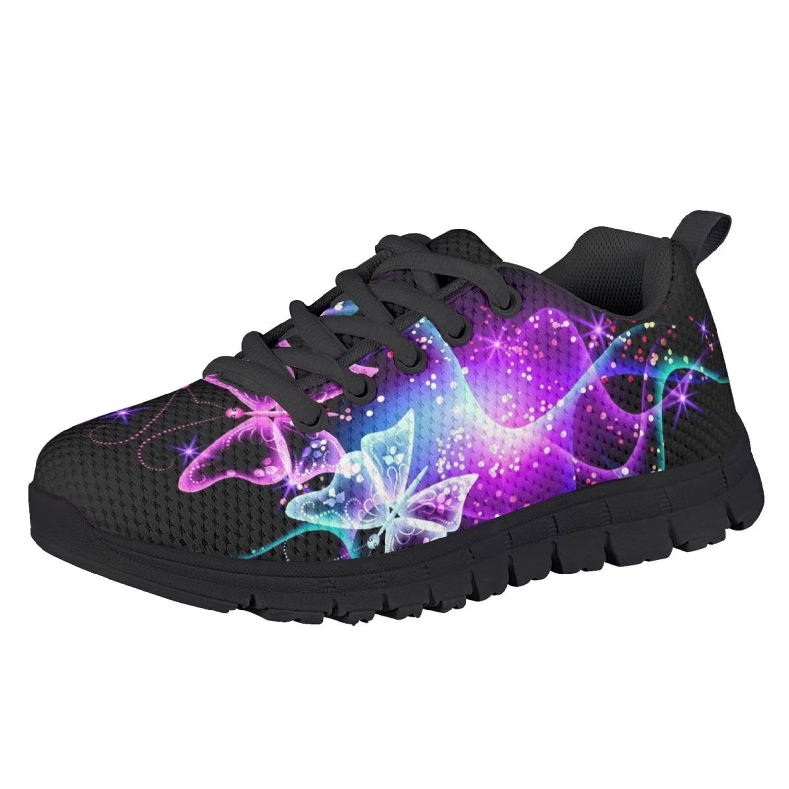 Pzuqiu Galaxy Butterfly Kids Girls Running Sneakers Size 13 Breathable ...